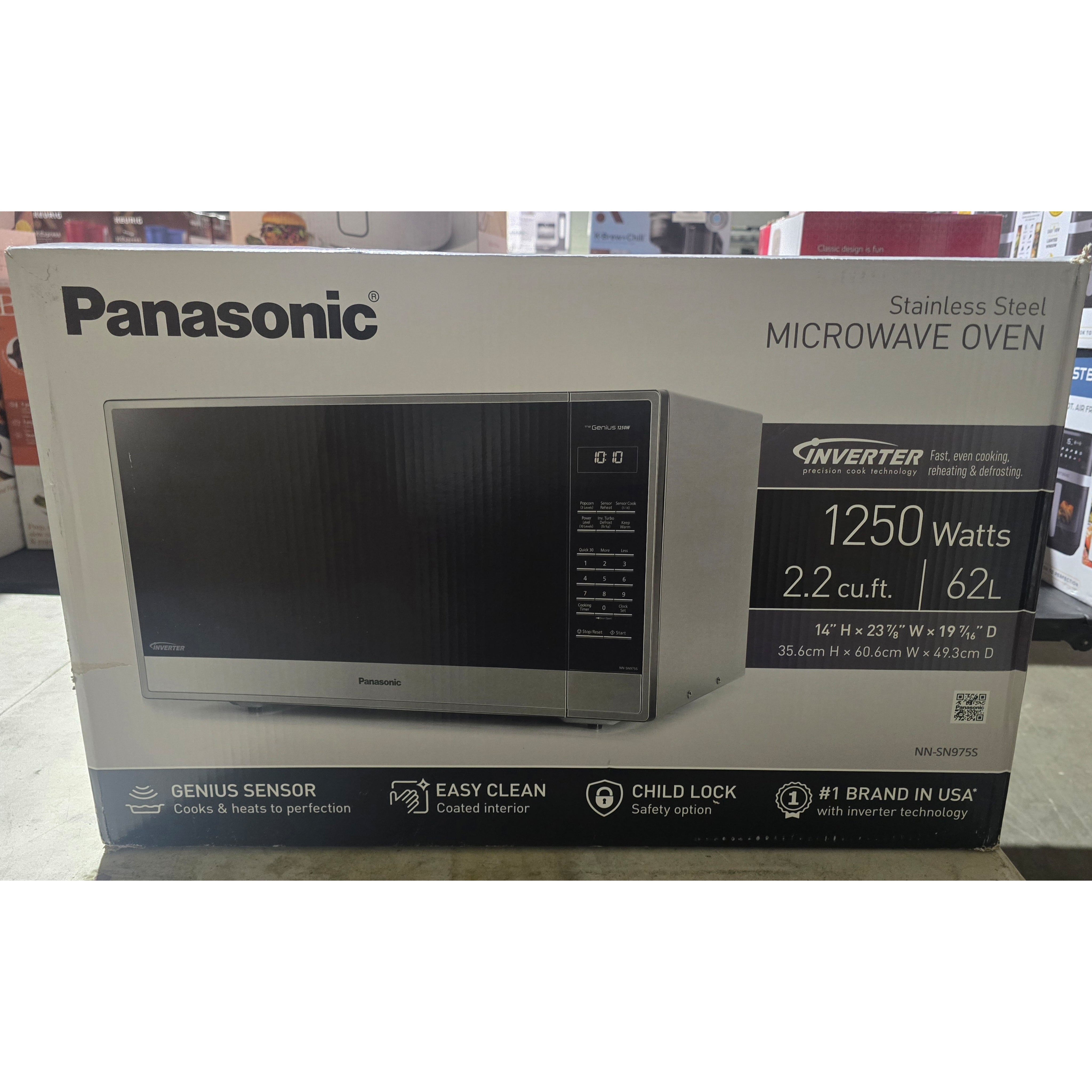 Panasonic 2.2 cu ft Countertop Microwave Oven in Stainless Steel | 2nd City Liquidators, LLC.