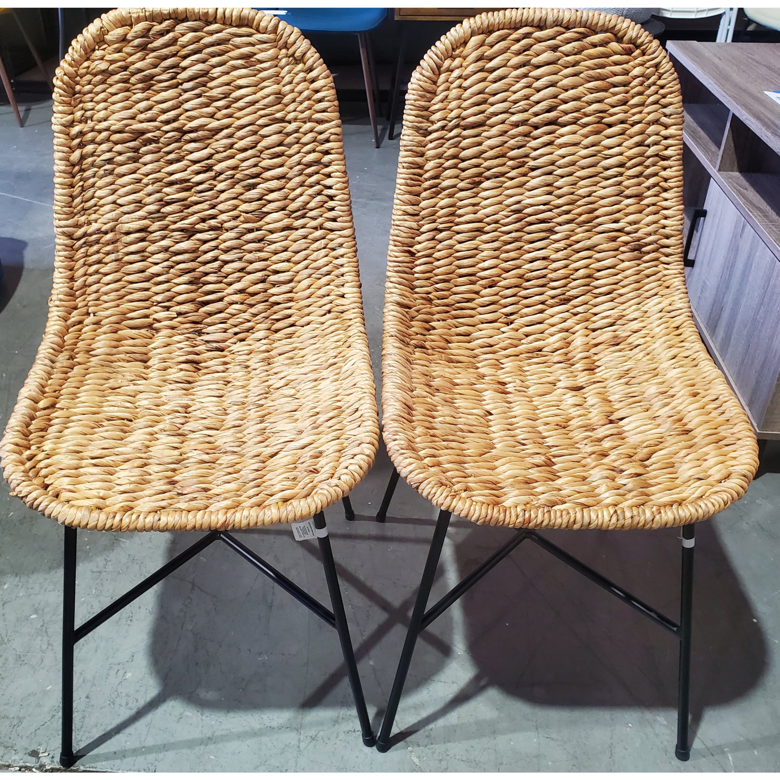 Bretton Woven Dining Chair with Metal Legs - Threshold (Set Of 2) | 2nd ...
