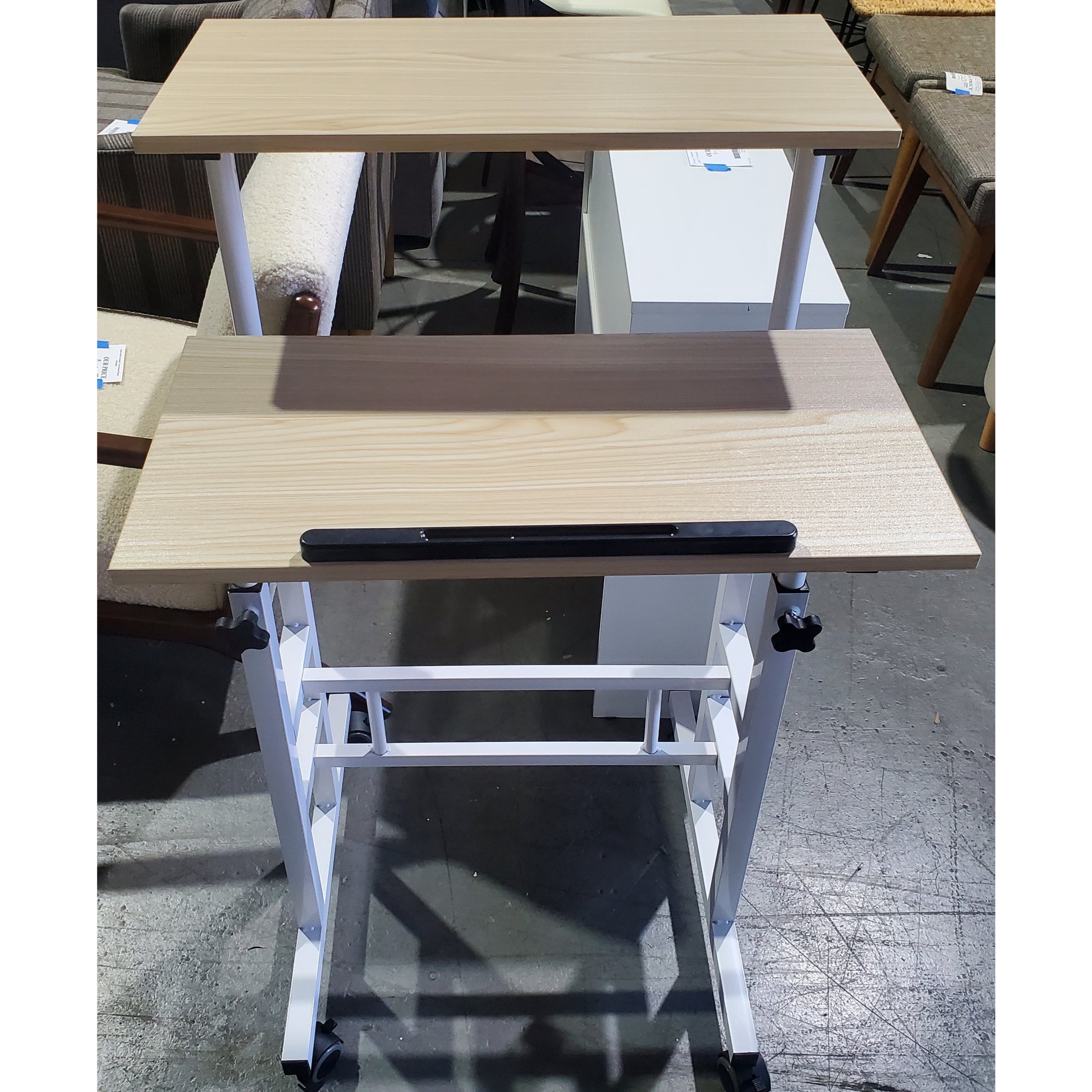 Costway Mobile Standing Desk Rolling Adjustable Laptop Cart | 2nd City Liquidators, LLC.