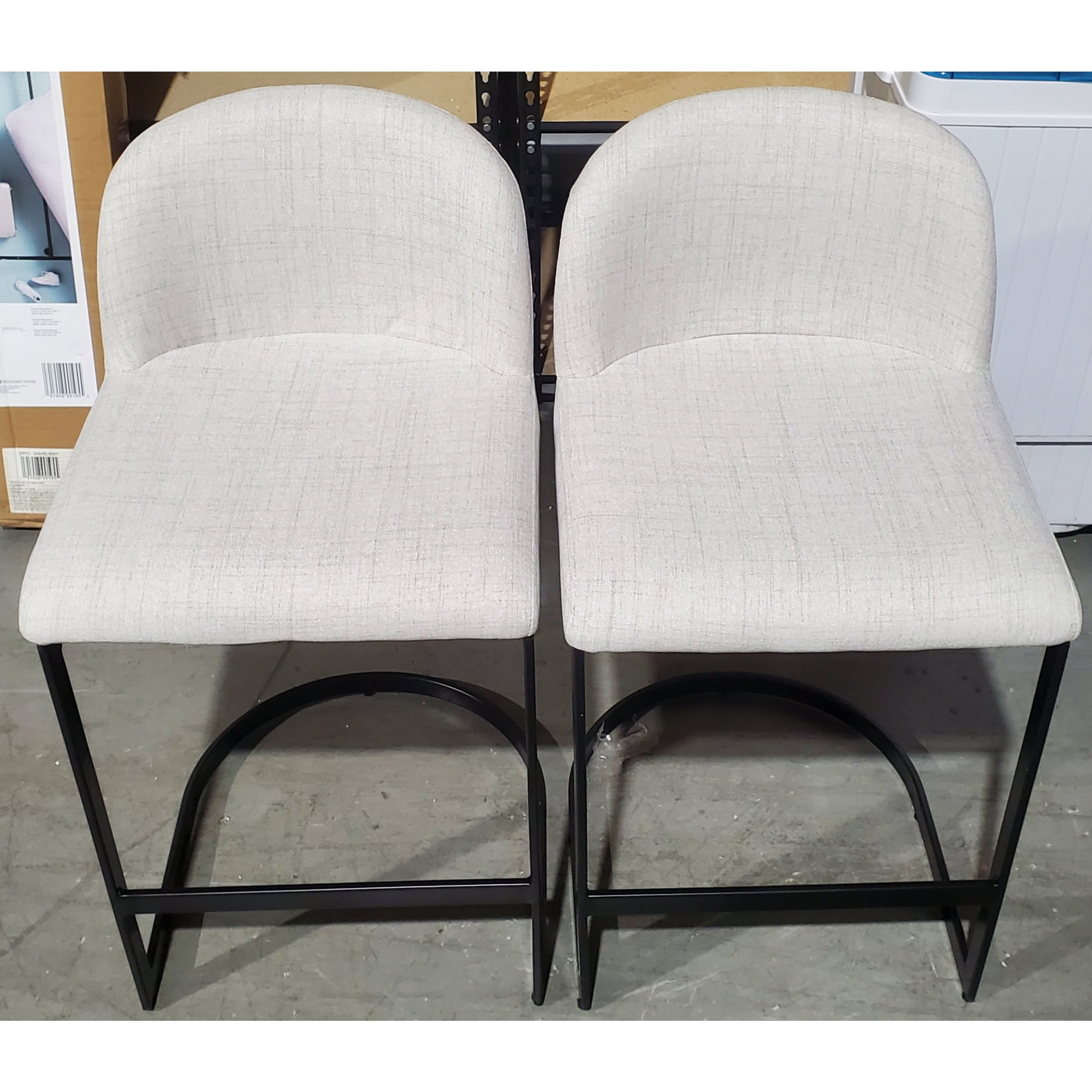 2pk Jules Cantilever Armless Upholstered Counter Height Barstool ...