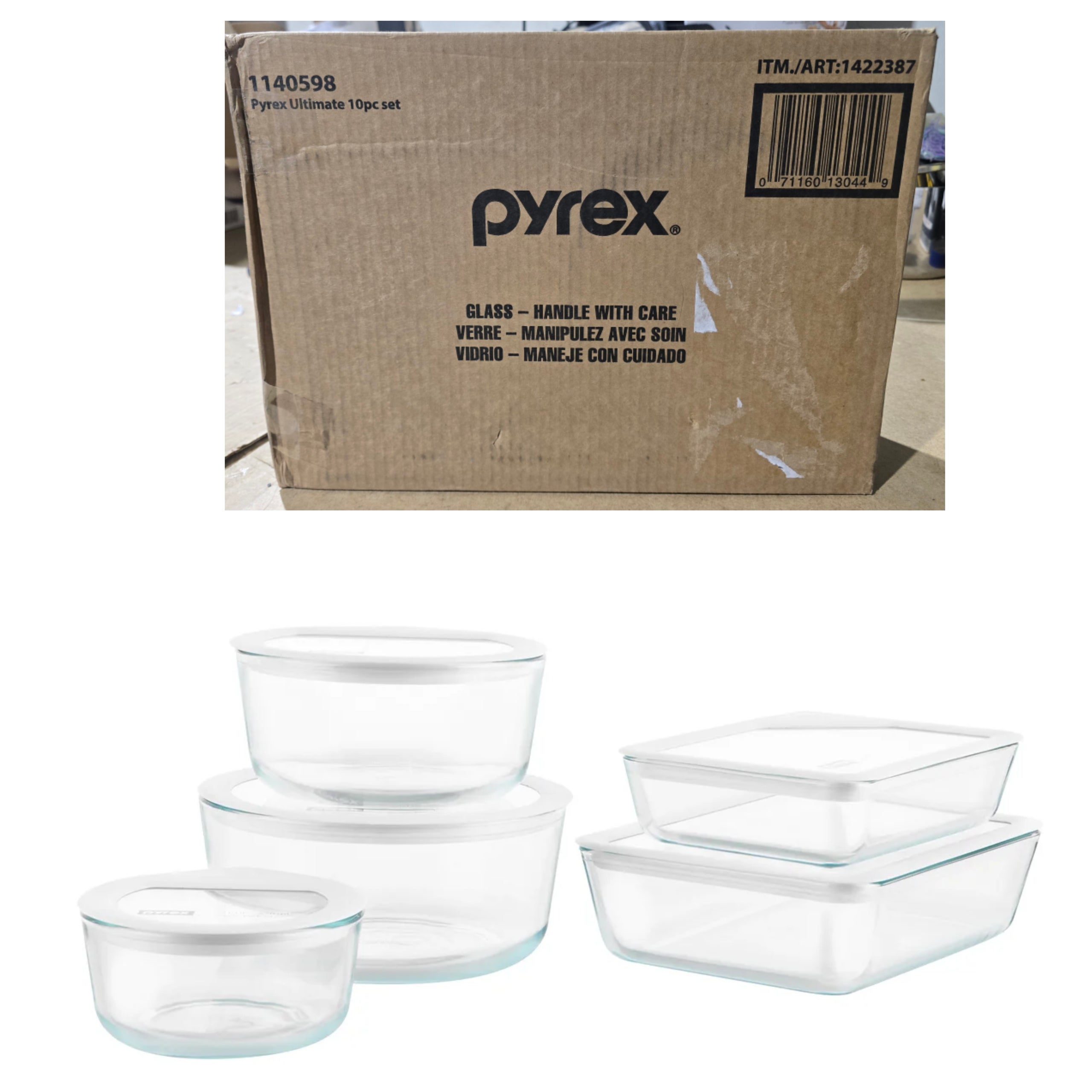 Pyrex 10-piece Ultimate Glass Food Storage Set | 2nd City Liquidators, LLC.